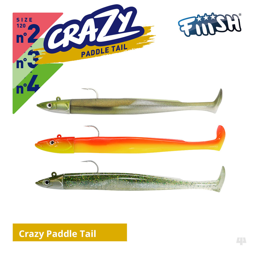 Fiiish Crazy Paddle Tail Lures Double Combo Pack — Lines & Lures