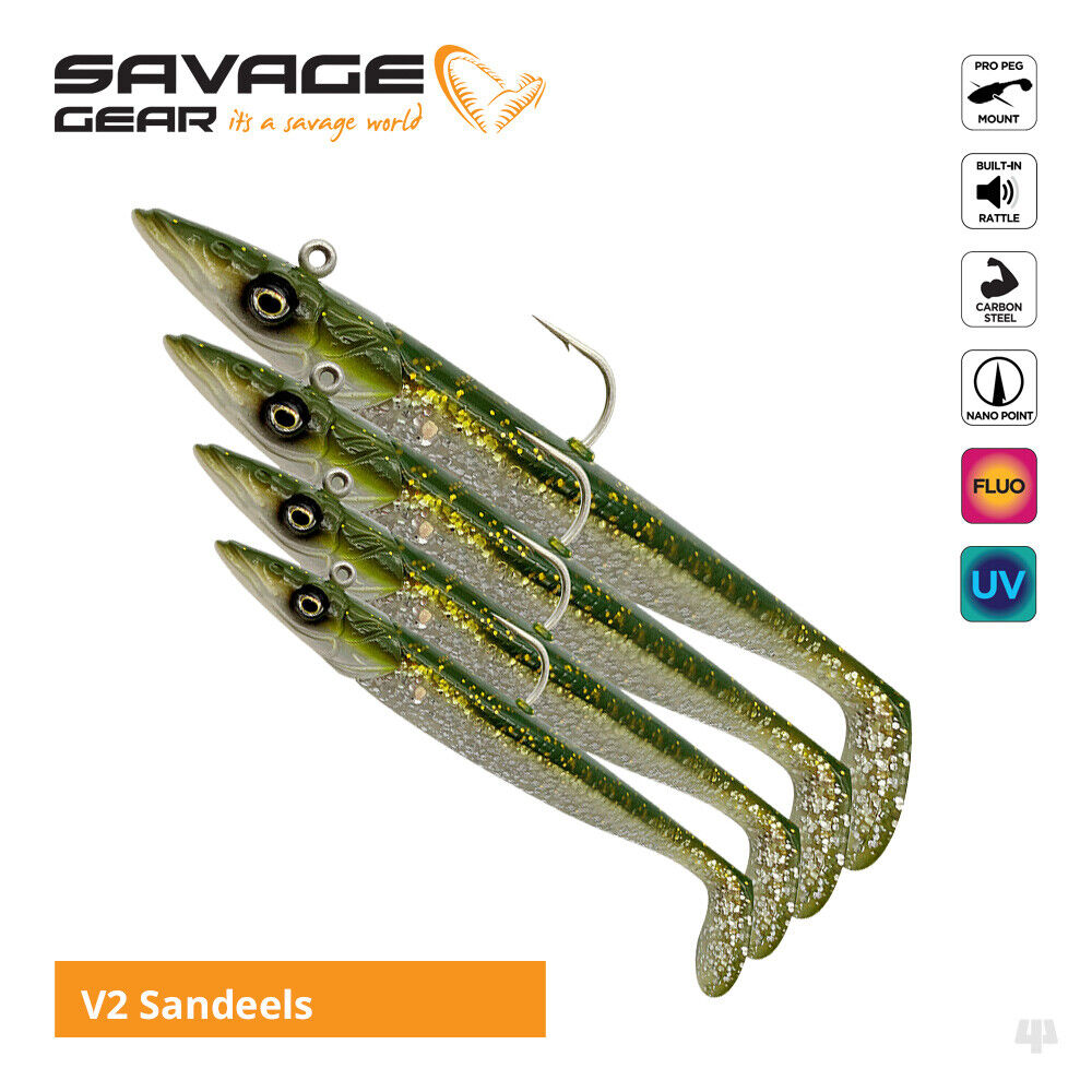 Savage Gear Saltwater Sandeel V2 Lures — Lines & Lures