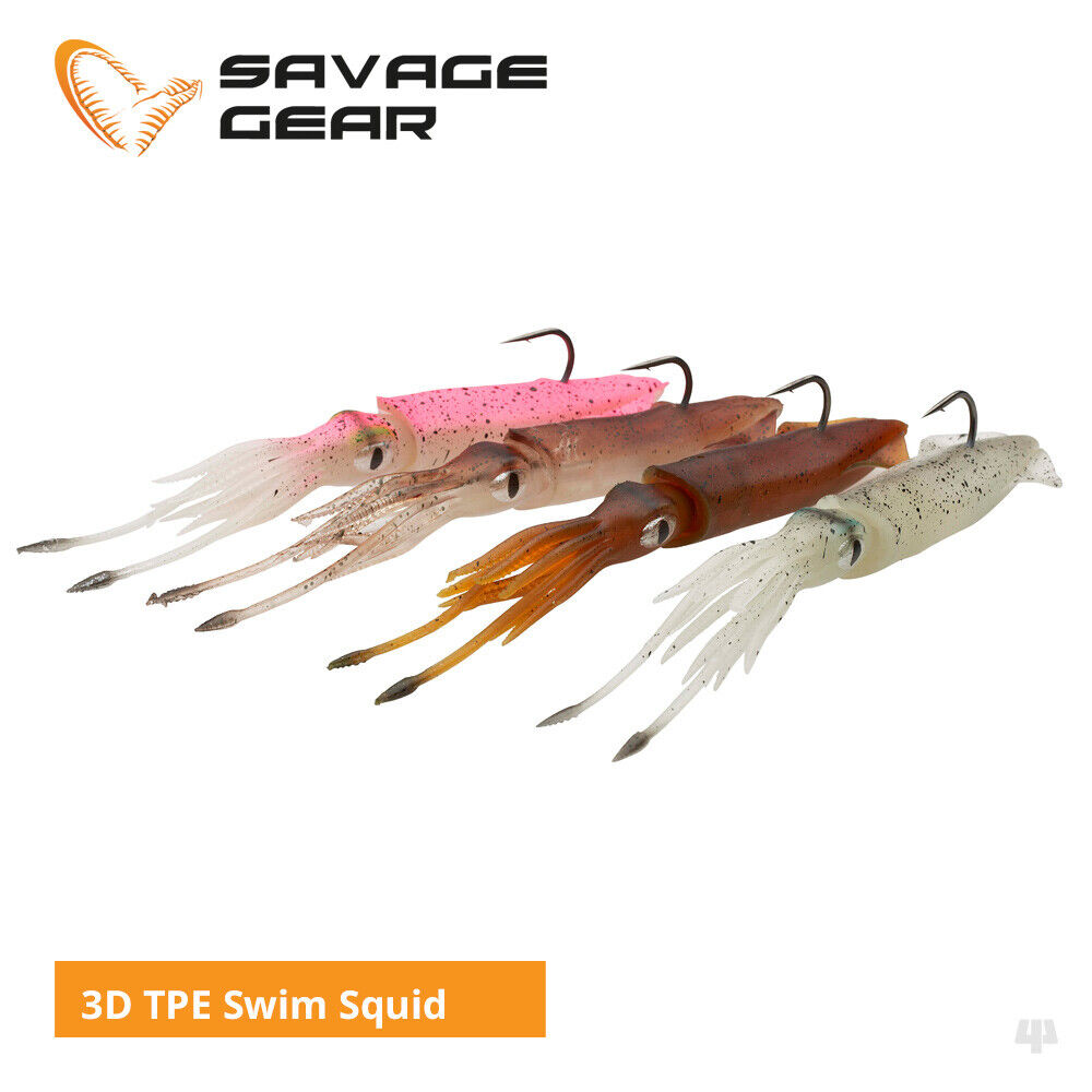 Savage Gear 3D TPE Swim Squid Lures — Lines & Lures