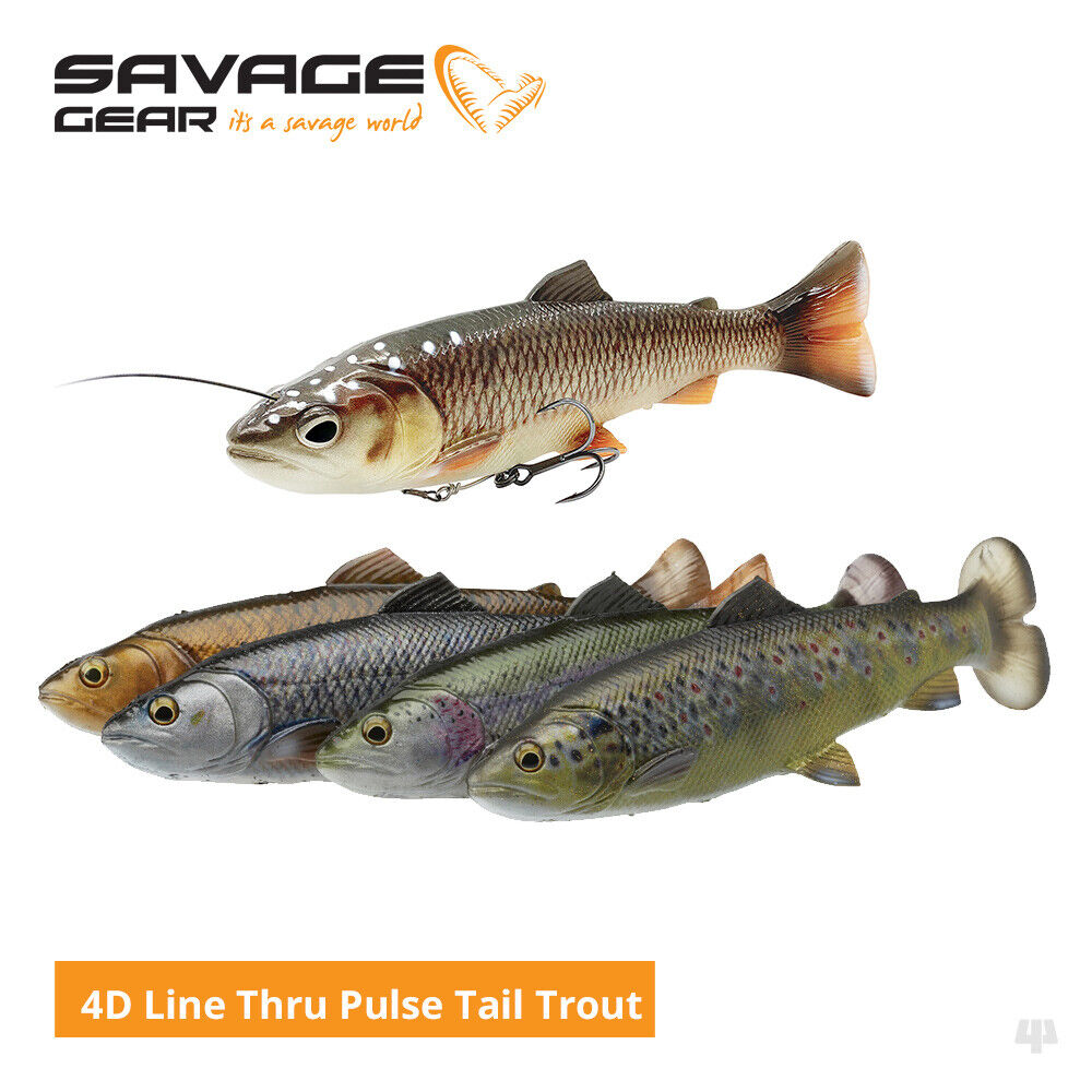 Savage Gear 4D Line Thru Pulse Tail Trout Lures — Lines & Lures